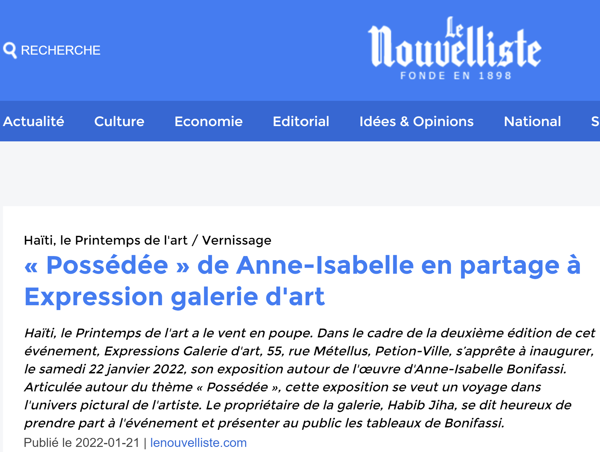 PRESS & FAQ - Anne-Isabelle Art